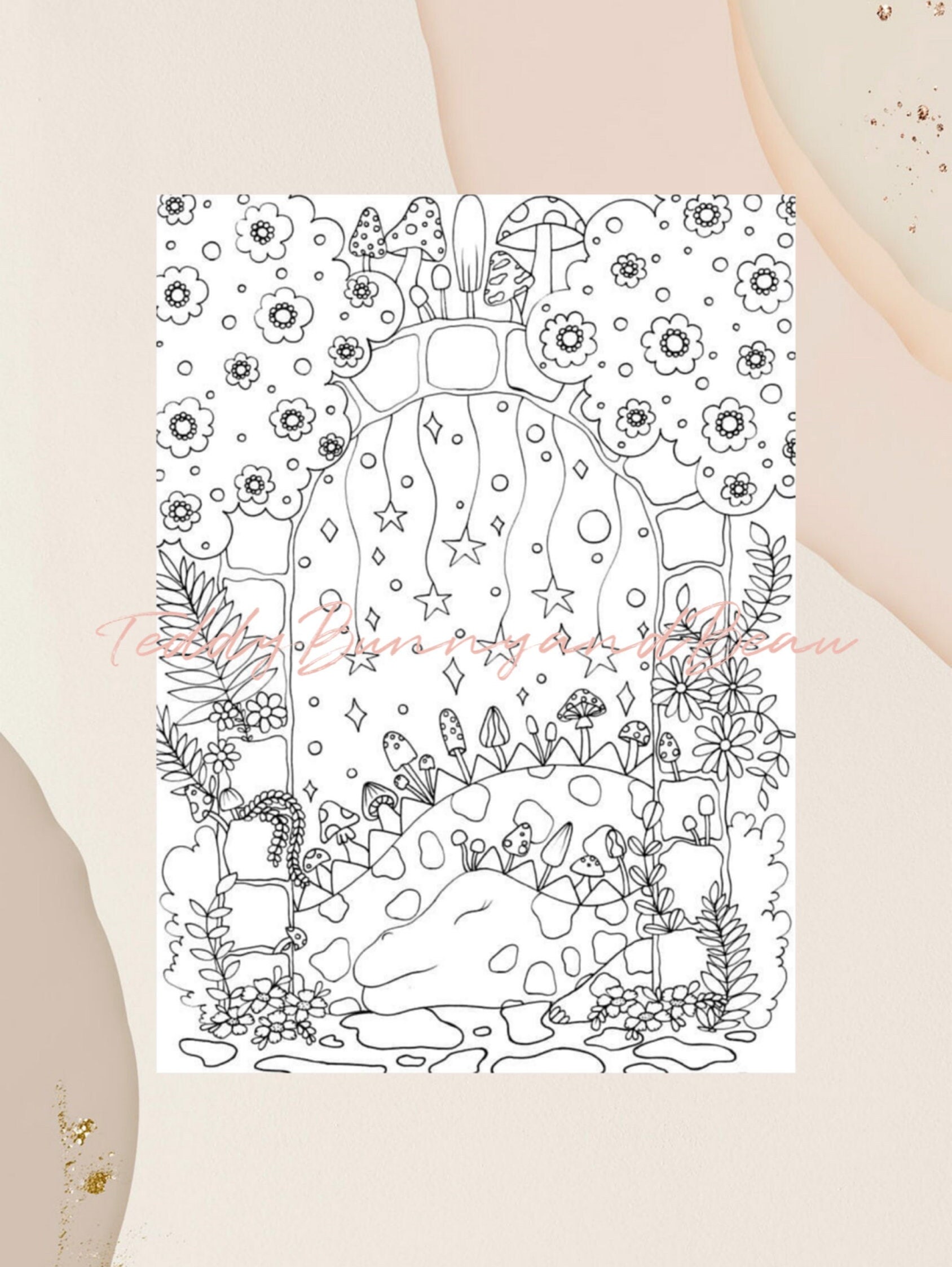 Magical Mushroom Colouring Pages Series 1, 5 Printable Colouring Pages ...