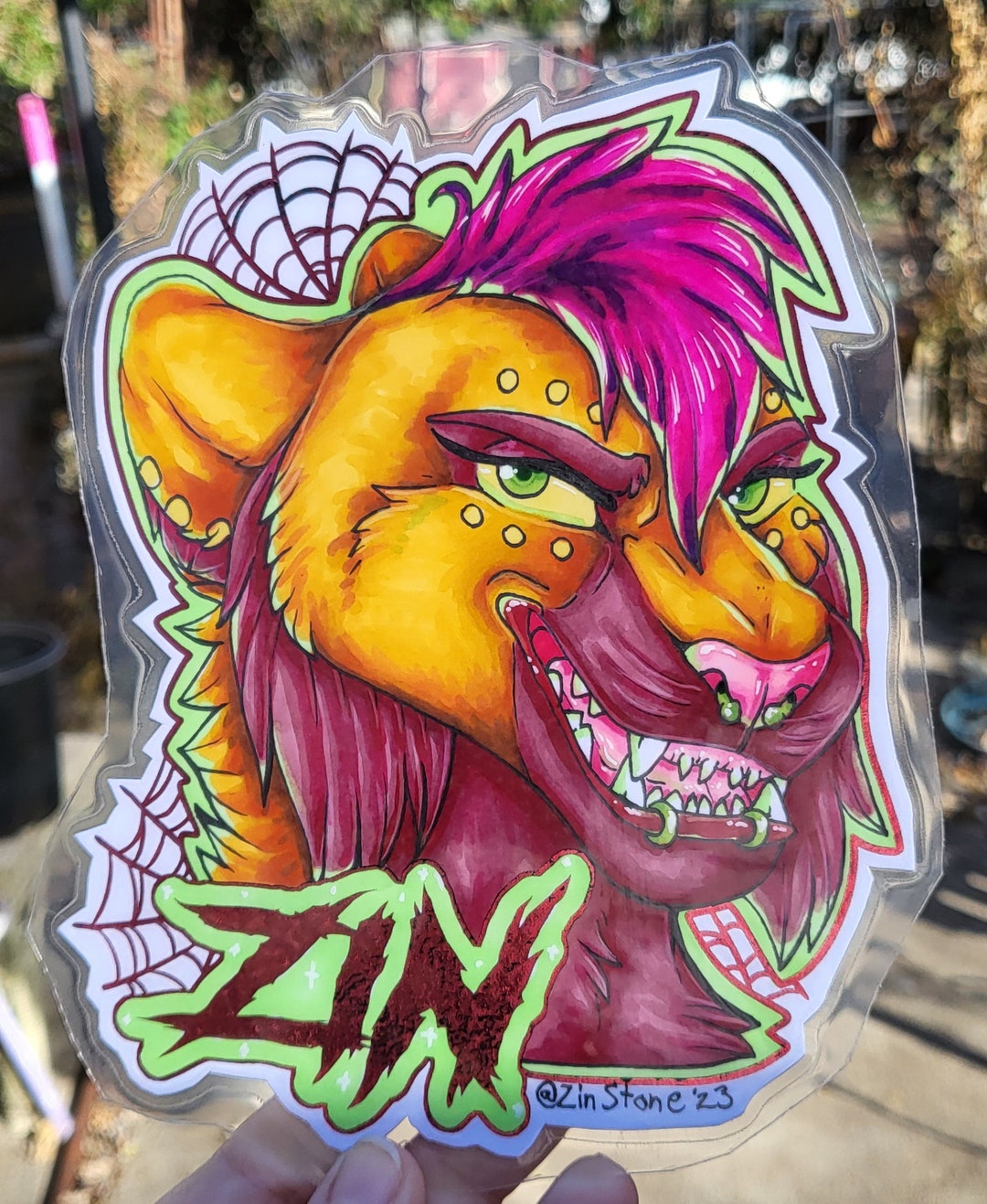 Custom Fursona Conbadge Commission Furry Animal Anthro Cute Cartoon ...