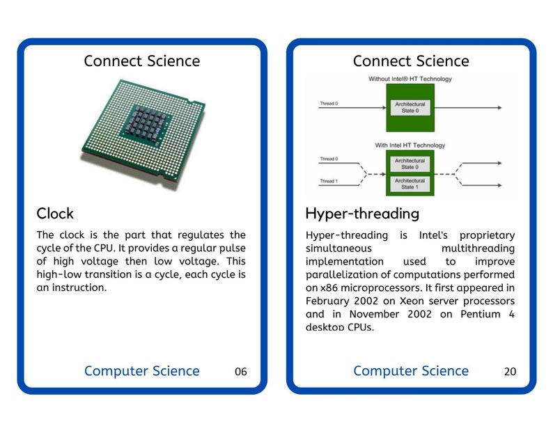 Computer Science Printable Learning / Revision Cards 111 Card Deck With ...