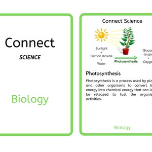Biology Printable Learning / Revision Cards 59 Card Deck With Cheat ...