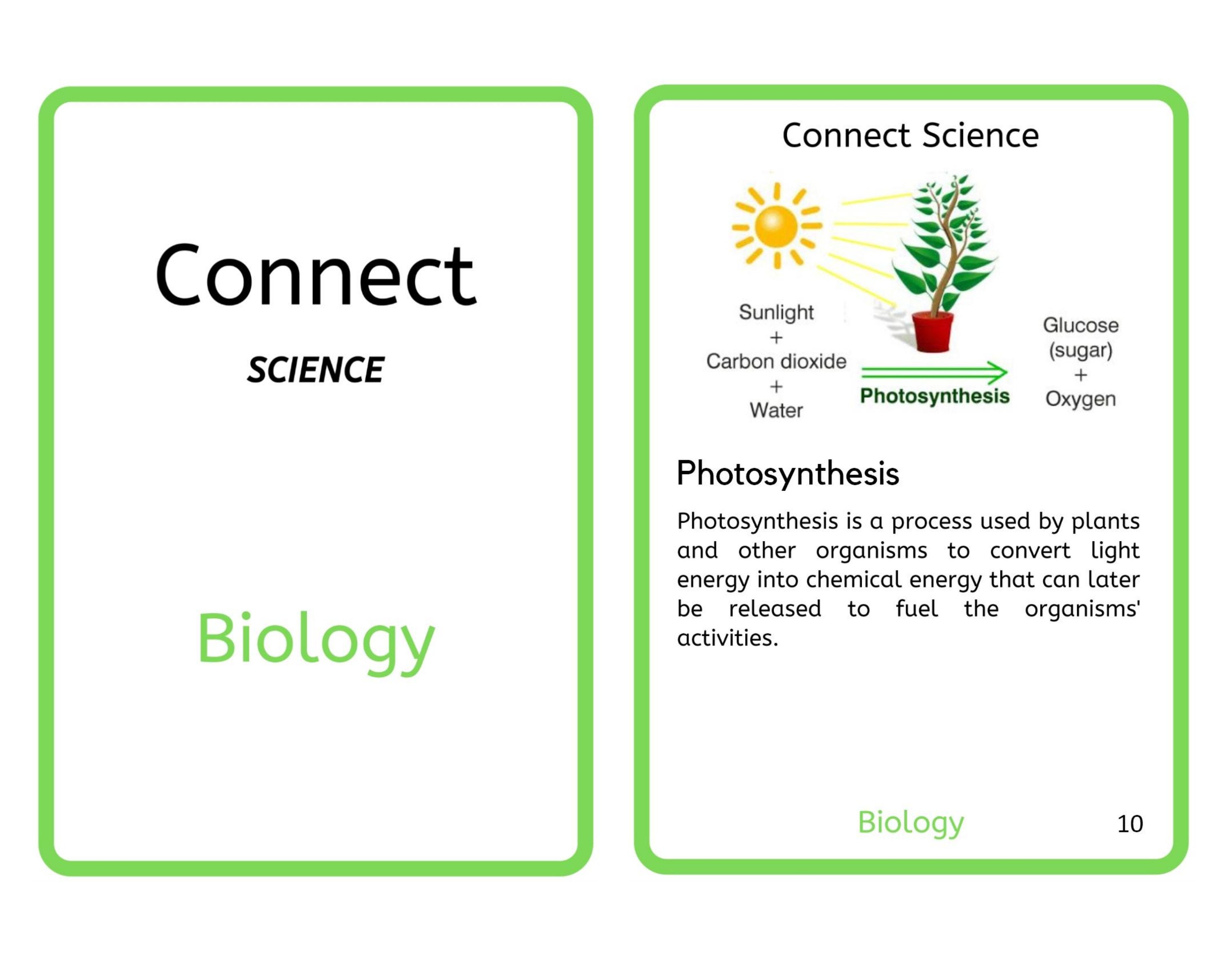 Biology Printable Learning / Revision Cards 59 Card Deck With Cheat ...