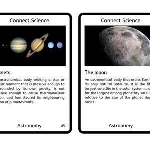 Astronomy Printable Learning / Revision Cards 80 Card Deck With Cheat ...