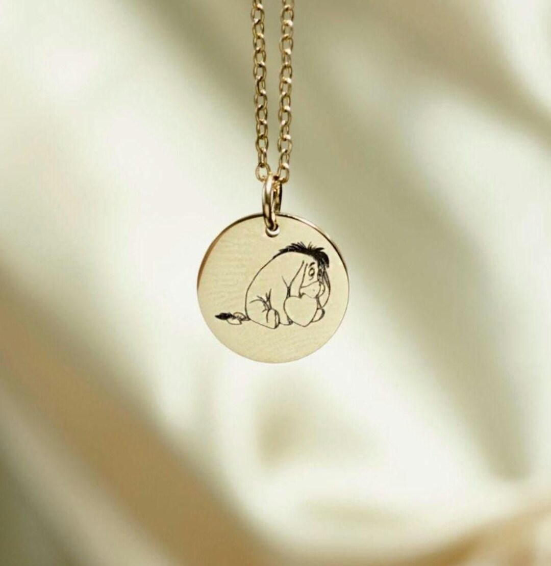 Eeyore Necklace: Winnie the Pooh Stainless Steel Pendant, Custom ...