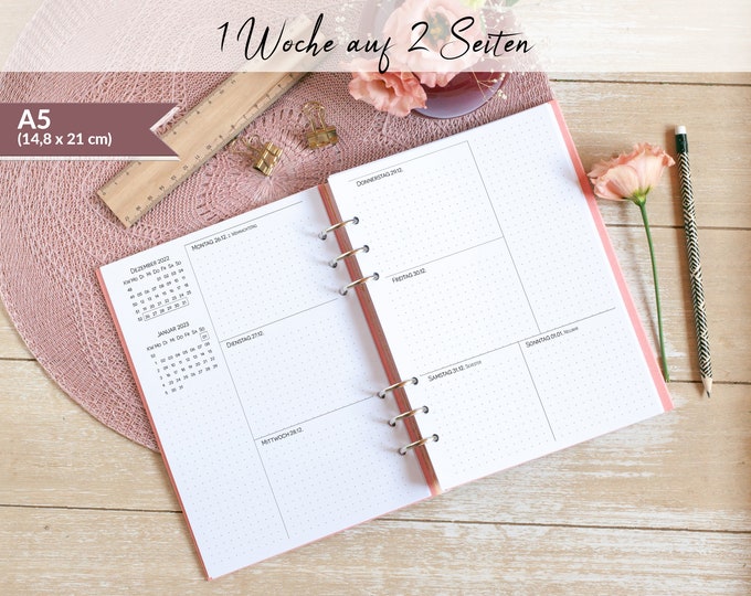 NEW 2023 A5 for Filofax Printable Monthly Planner Inserts - Etsy.de