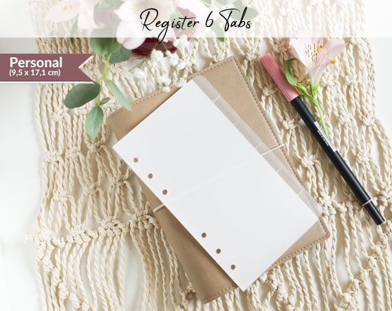 Register Divider Personal 6 Tabs transparent frosted für - Etsy.de