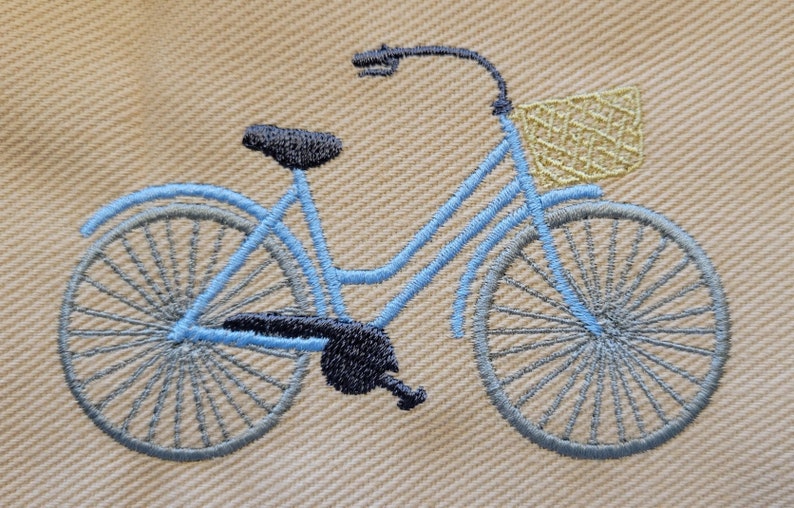 Bicycle Machine Embroidery Design - Etsy