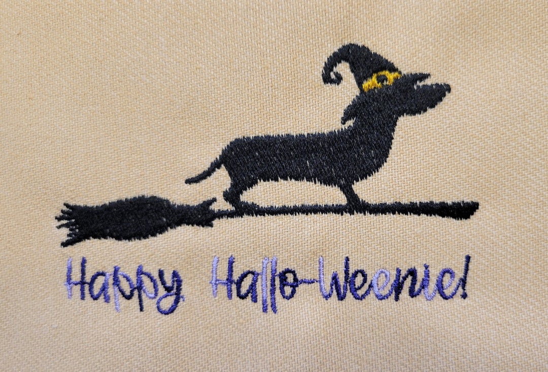 Happy Hallo-weenie Machine Embroidery Design - Etsy