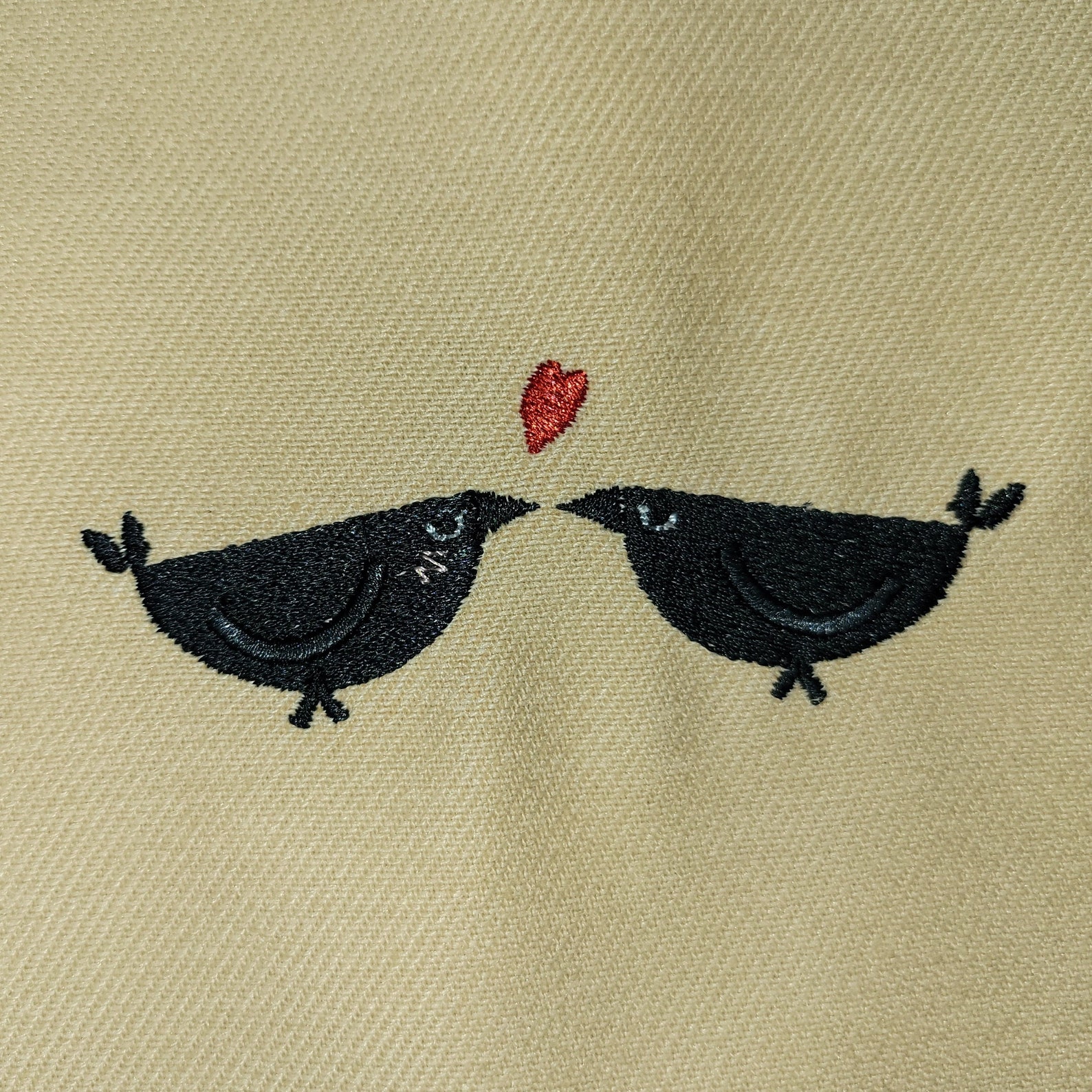 Two Crows in Love Machine Embroidery Design - Etsy