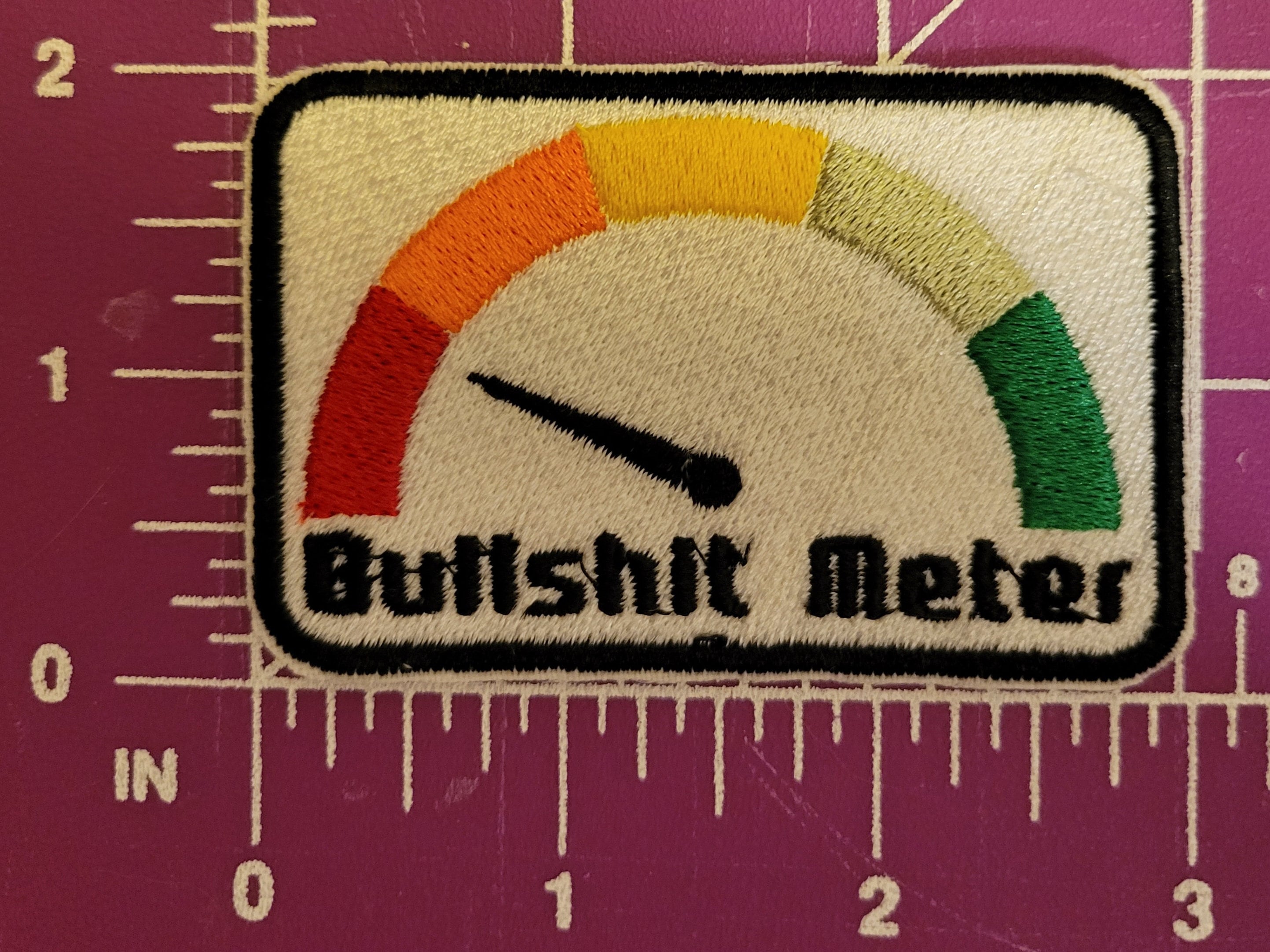 Bullshit Meter Embroidered Patch - Etsy