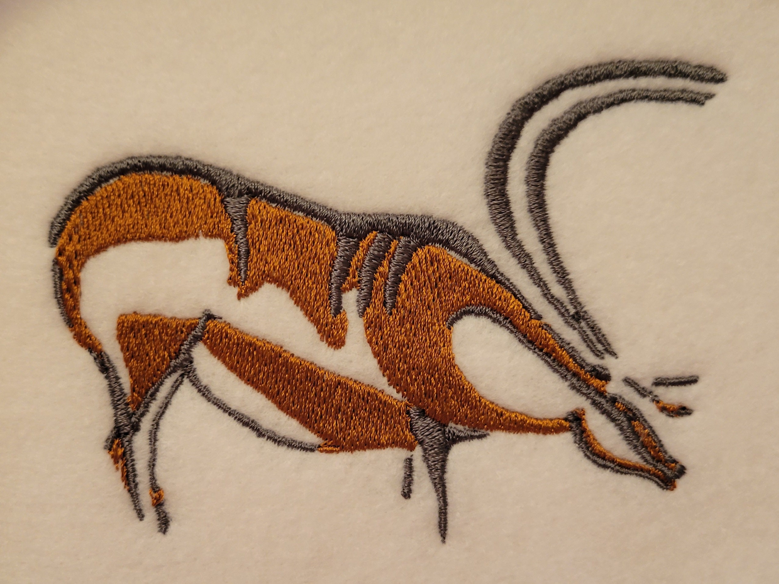 Prehistoric Cave Art Auroch Buffalo Machine Embroidery Design - Etsy
