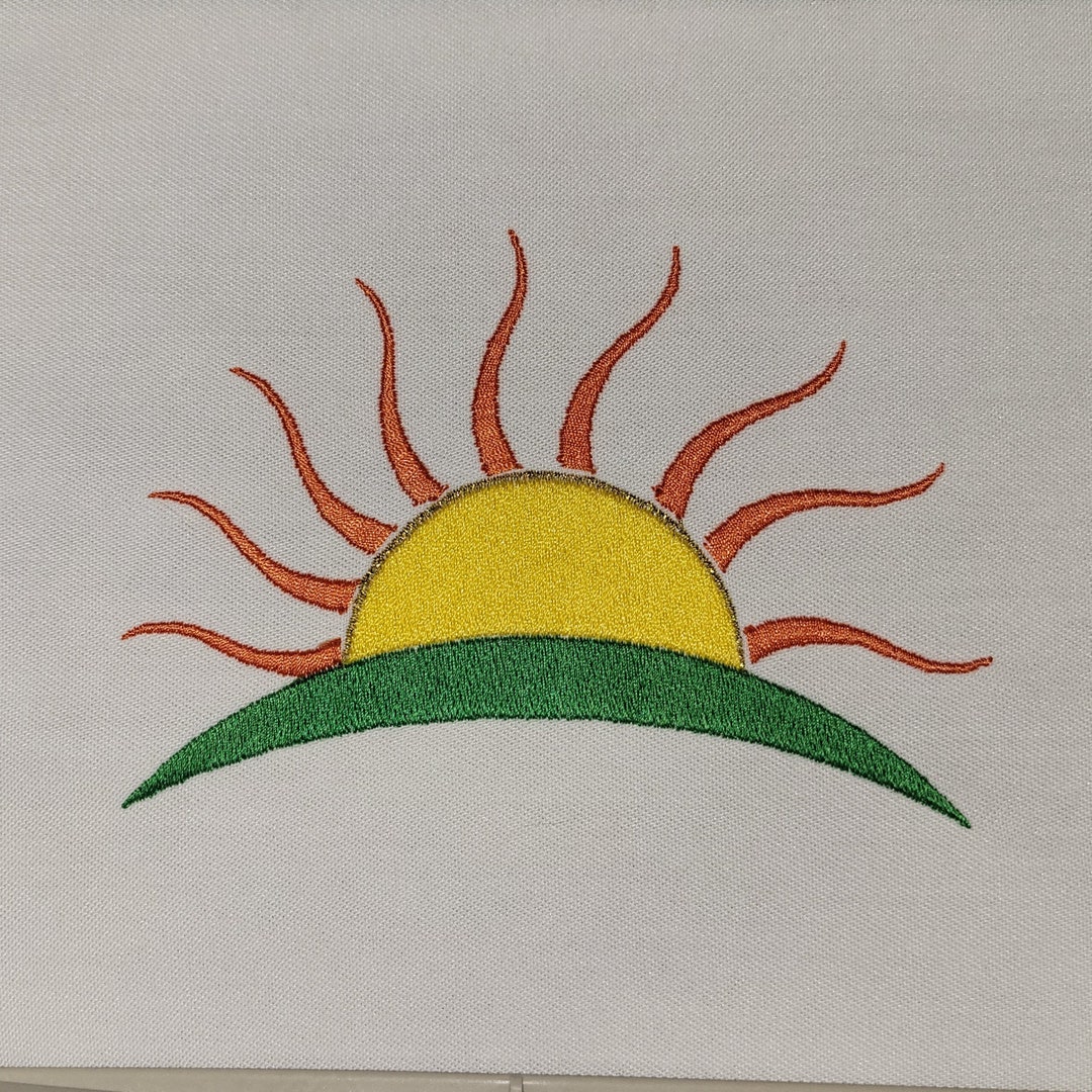 Sunset Machine Embroidery Design - Etsy