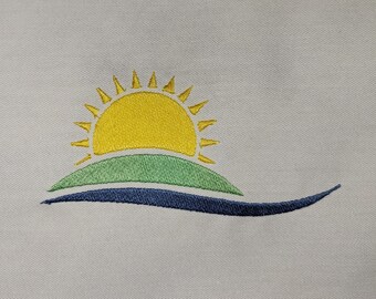 Sunset Over Water Machine Embroidery Design - Etsy