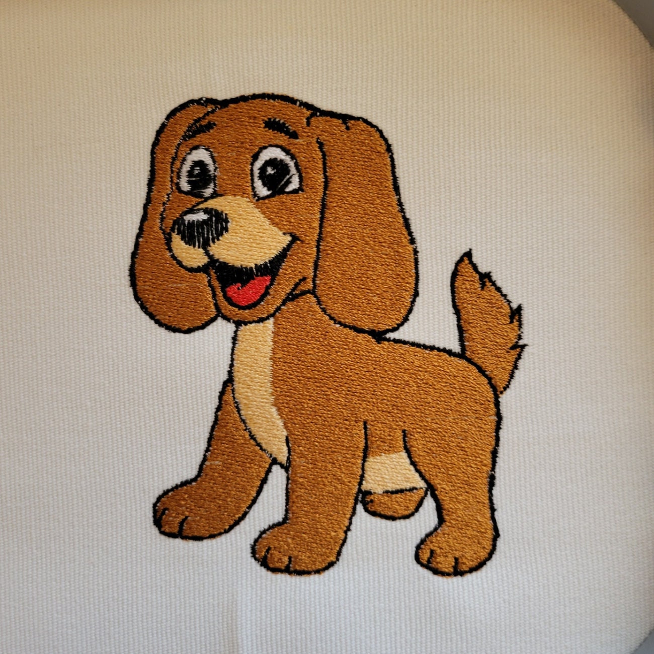 Cute Happy Puppy Machine Embroidery Design - Etsy