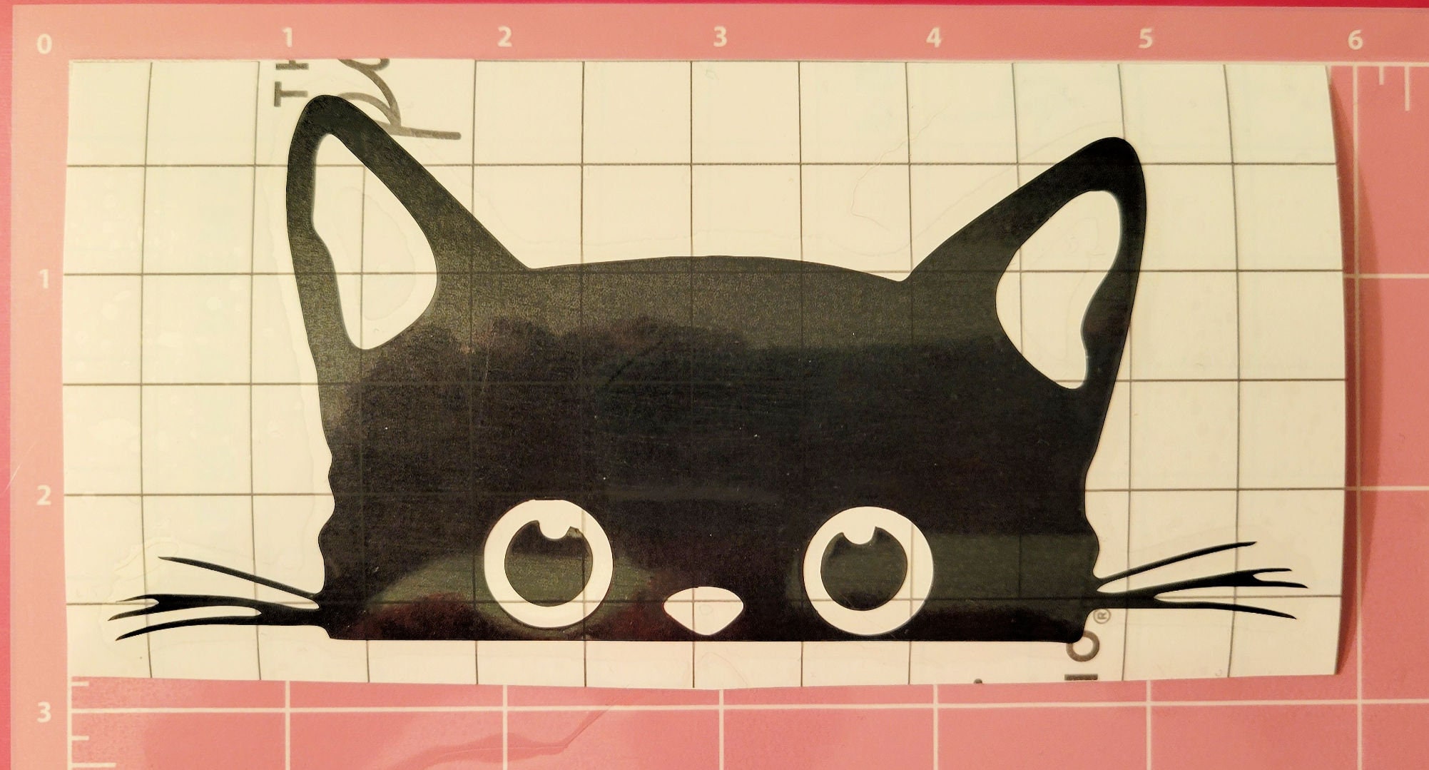 Peeking Cat Permanent Vinyl Decal - Etsy