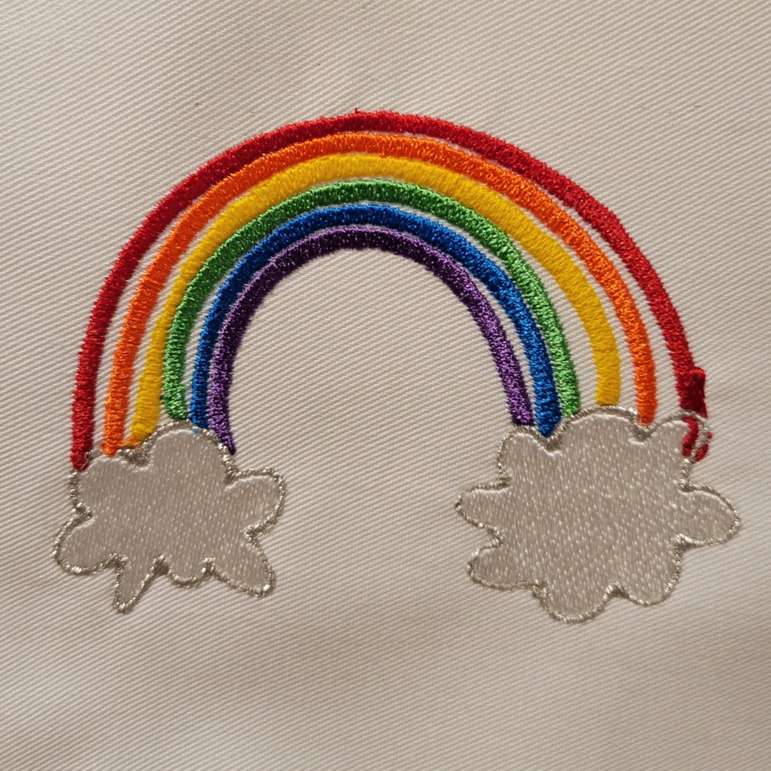Messy Rainbow Machine Embroidery Design - Etsy