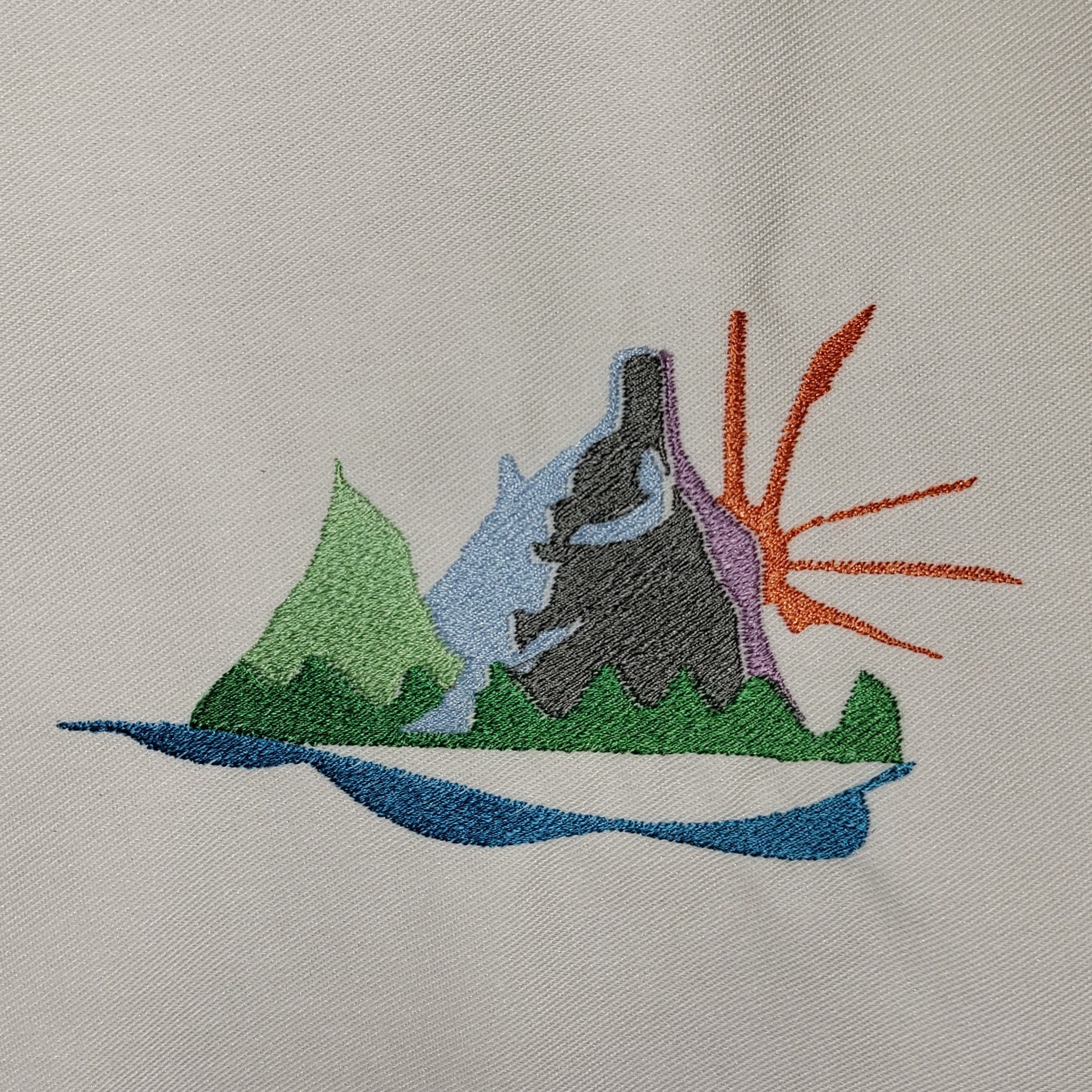 Sunset Scene Embroidery Design - Etsy