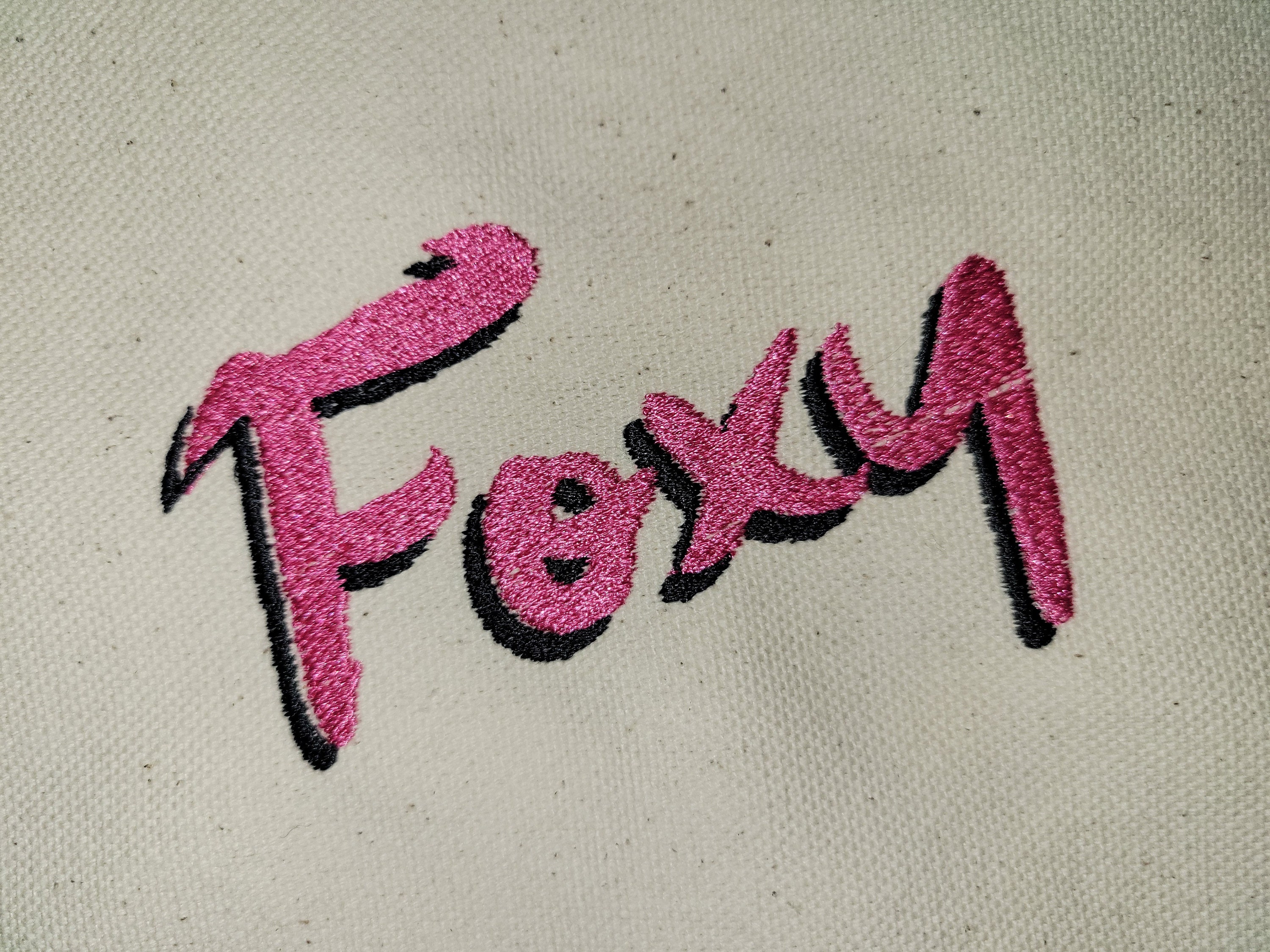 FOXY Text Machine Embroidery Design - Etsy