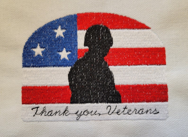 Thank You USA Veteran Machine Embroidery Design - Etsy