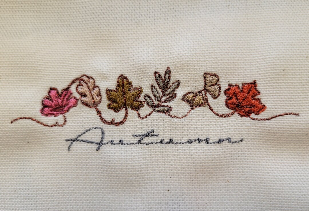 Autumn Leaves Machine Embroidery Design - Etsy
