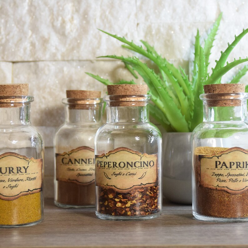 60 Printable Spice Jar Labels Kitchen Organization Antique Style Pdf ...
