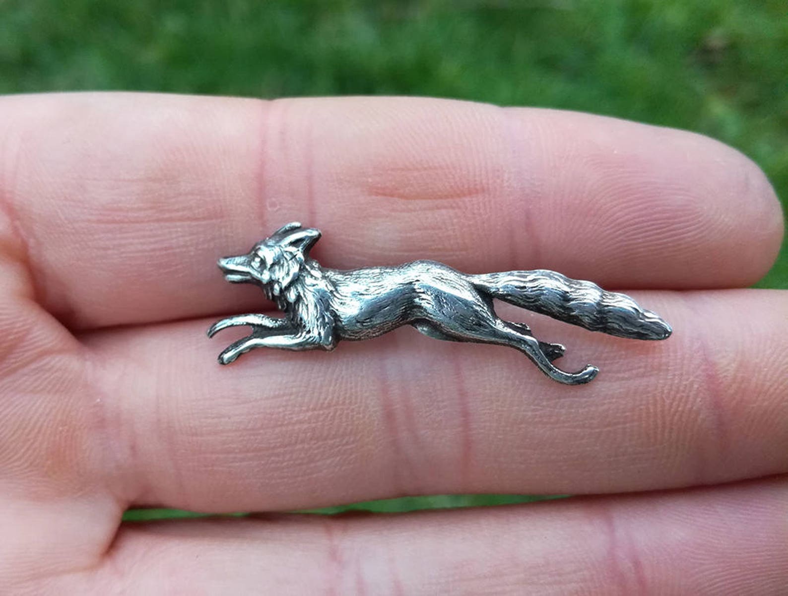 Fox Lapel Pin Brooch Art Nouveau Silver-plated or Gilded | Etsy