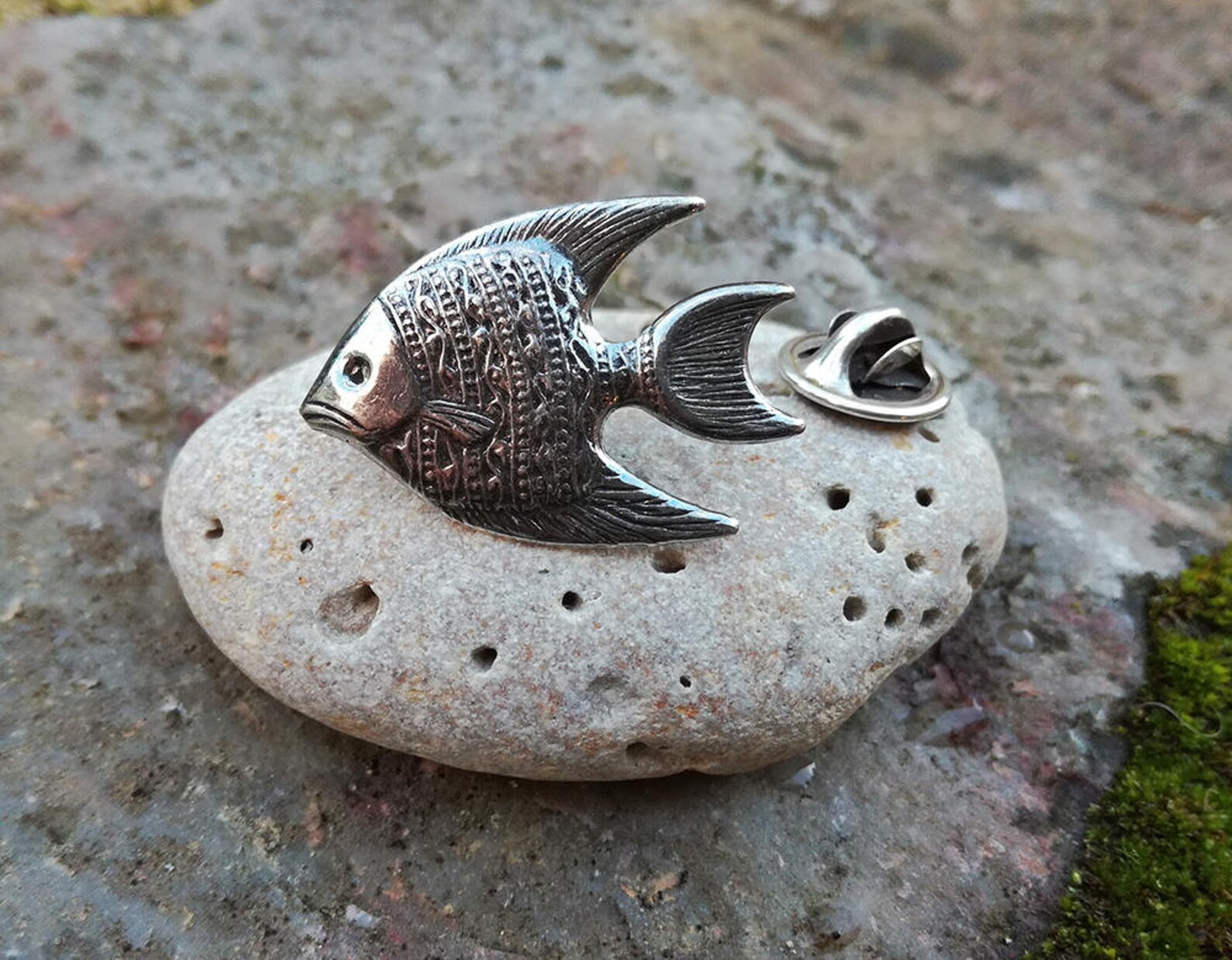 Exotic Fish Brooch, Lapel Pin Sea Life Animal Brooch Marine Boho Lapel ...