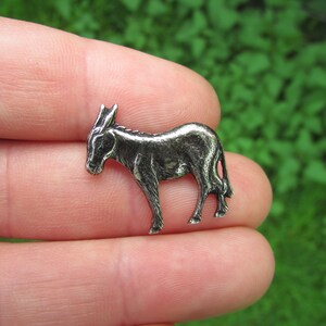 Little Donkey Pin Brooch, Silver Plated Brass, Donkey Nativity Scene ...