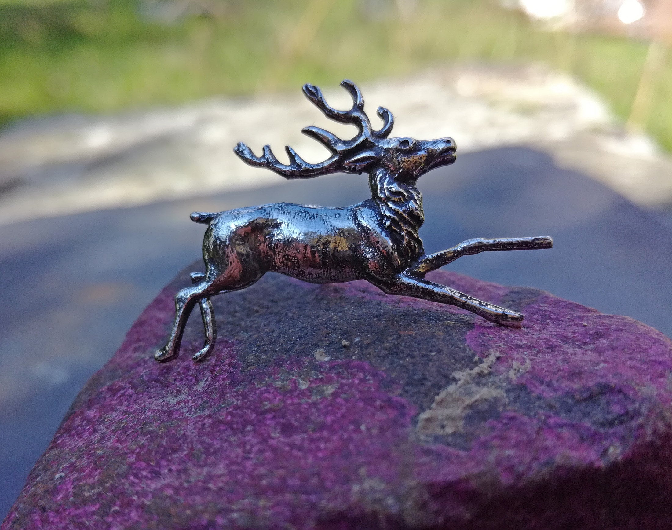 Deer Pin Brooch Silver-plated Brass Art Nouveau Forest Deer - Etsy