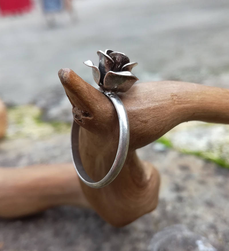 Rose Ring Model N2 Art Nouveau and Retro Style Made of | Etsy