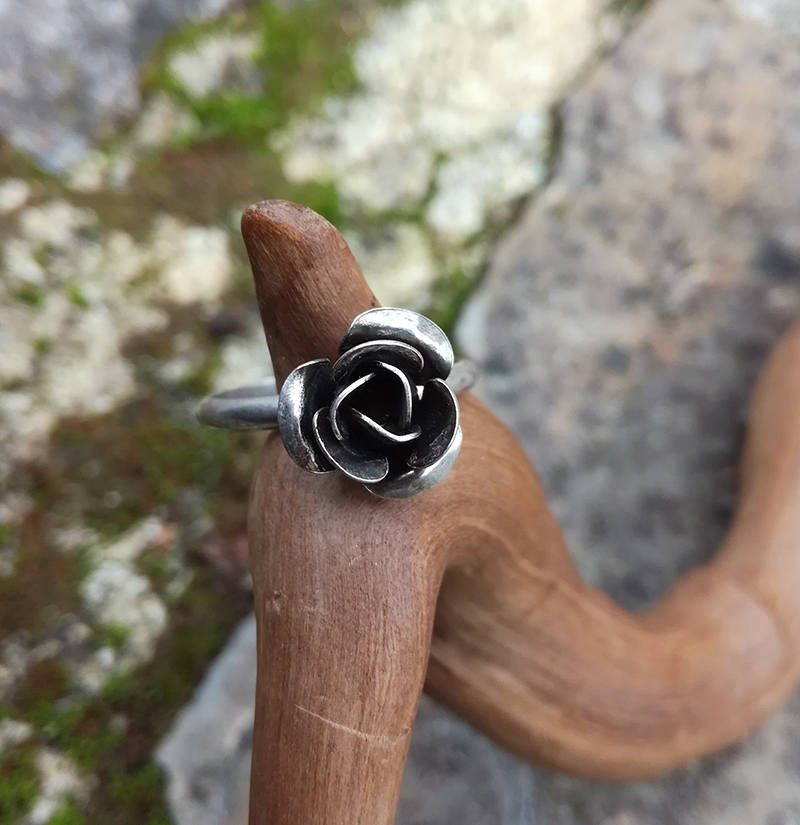 Rose Ring Model N2 Art Nouveau and Retro Style Made of | Etsy