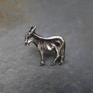 Little Donkey Pin Brooch, Silver Plated Brass, Donkey Nativity Scene ...