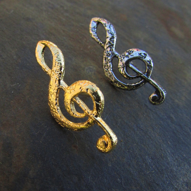 Treble Clef Brooch - Etsy UK