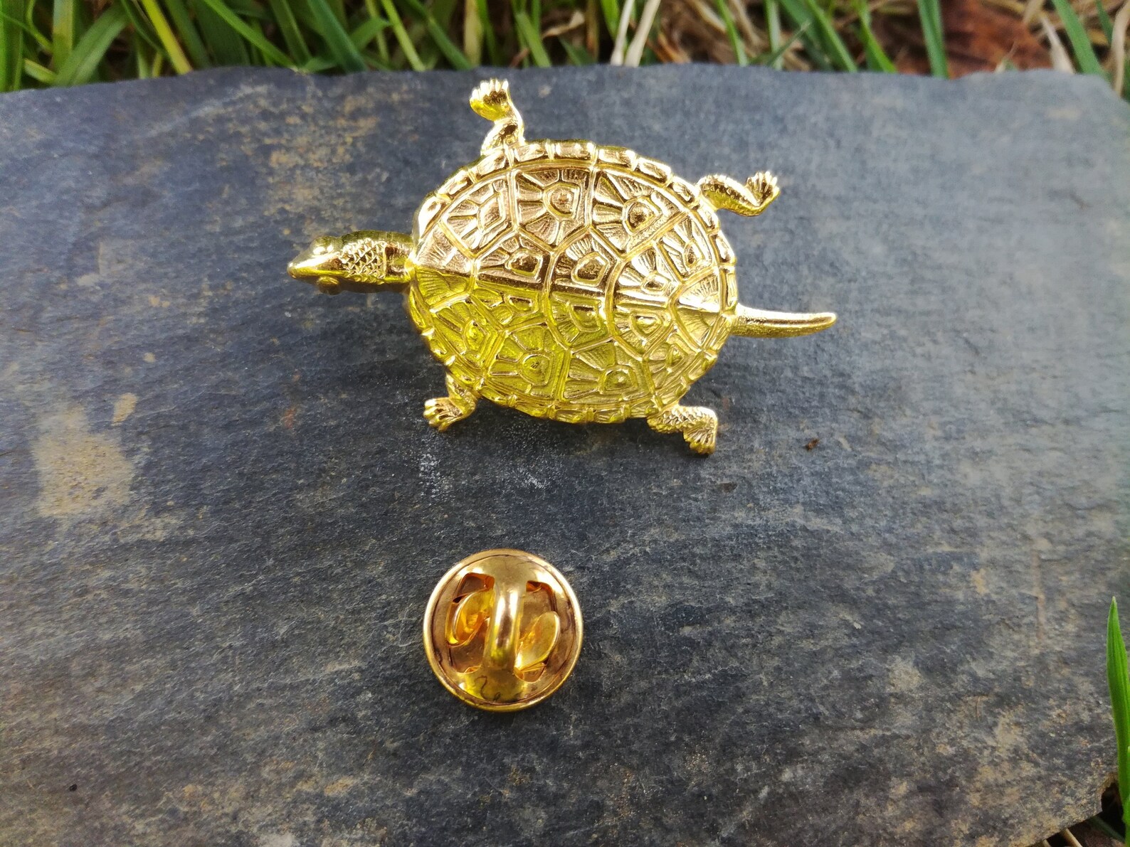 Turtle Pin's Brooch Art Nouveau Design Tortoise Lapel Pin Silver-plated ...