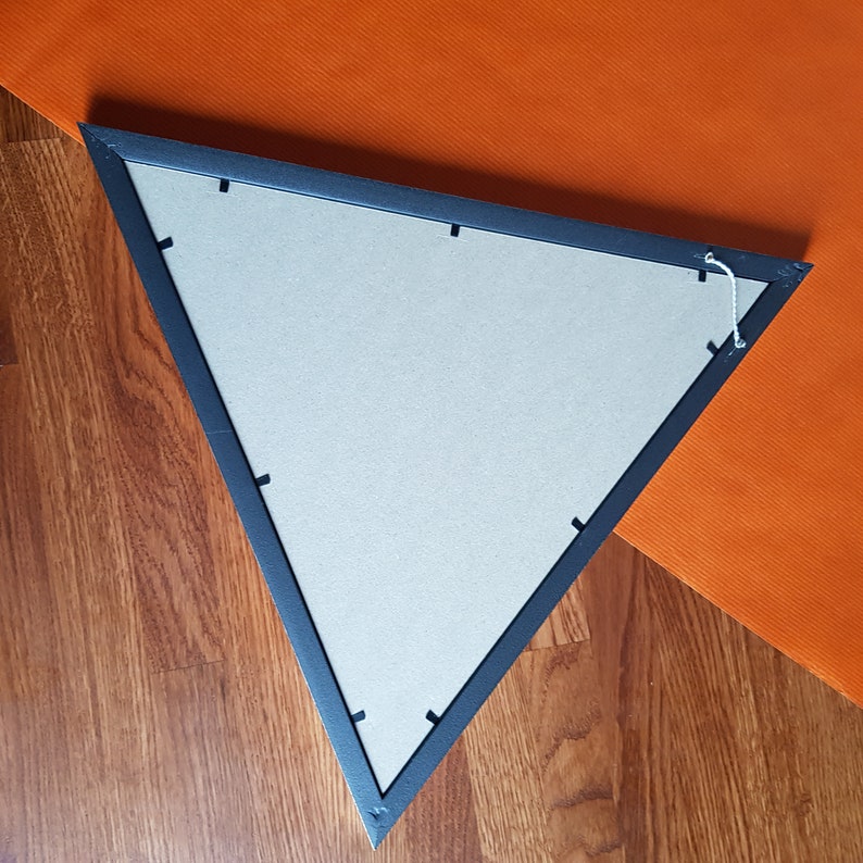 Triangular Frame Triangular Frame With Glass Gold Frame Etsy