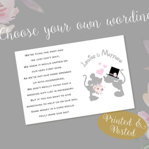 10 X Personalised Disney Minnie/mickey Mouse Kissing Wedding Day ...