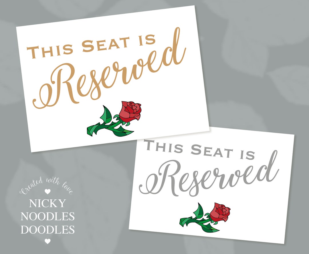A6 Reserved Seating Cards_be Our Guest - Etsy