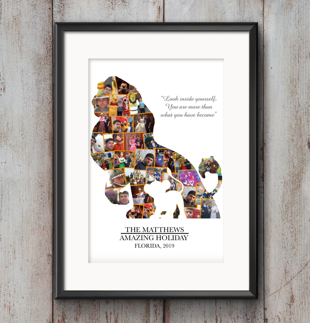 Lion King With Simba Disney PHOTO COLLAGE - Etsy