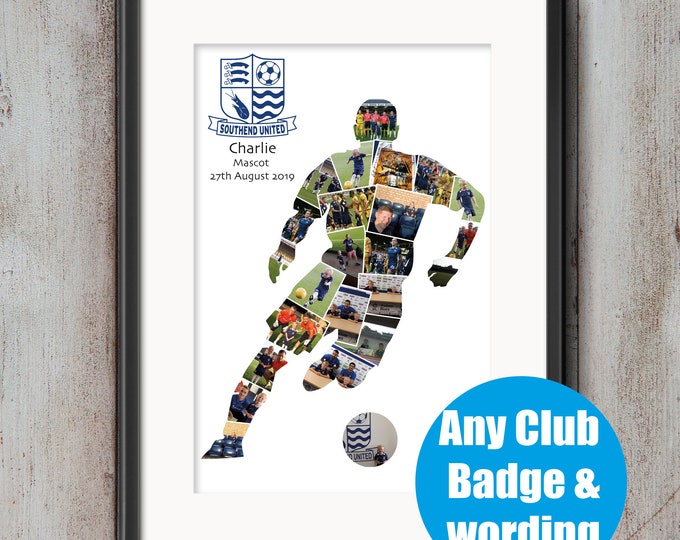 Footballer Photo Collage - Etsy