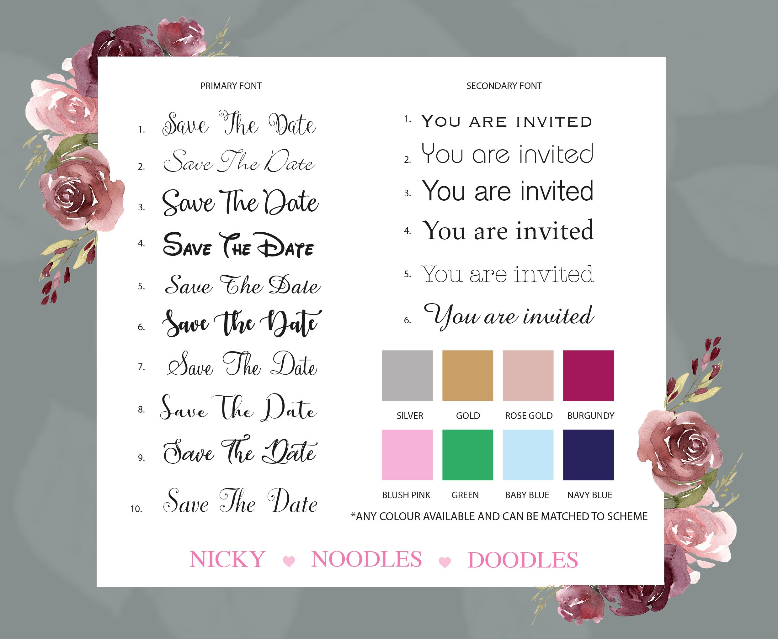 Personalised Table Seating Plan Cards_disney Minnie/mickey Mouse ...
