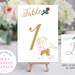 Disney Minnie/mickey Mouse Floral A6 Table Number Cards - Etsy
