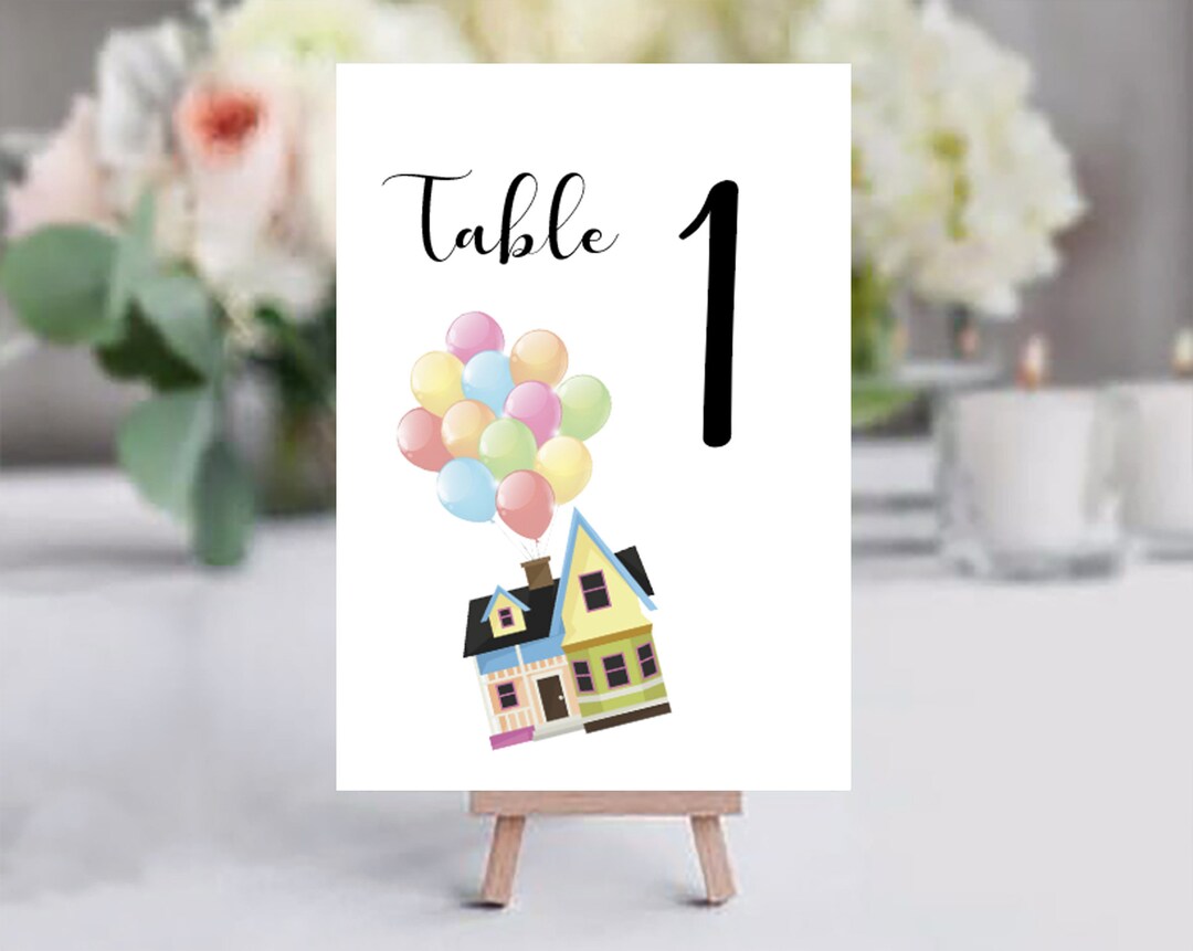 Greatest Adventure up Themed A6 Table Number Cards - Etsy