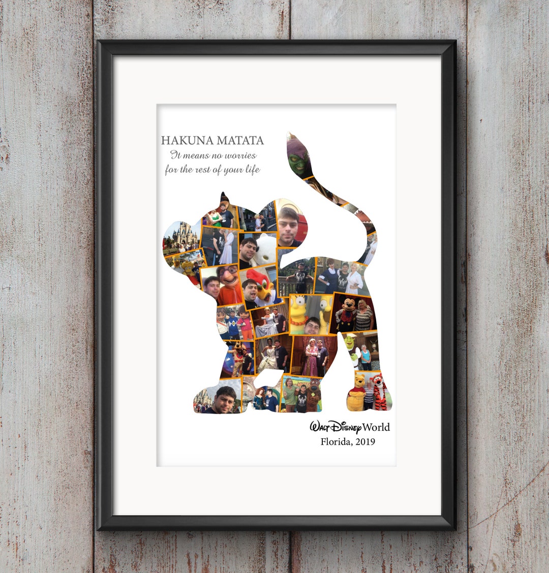 Lion King Simba Disney PHOTO COLLAGE - Etsy