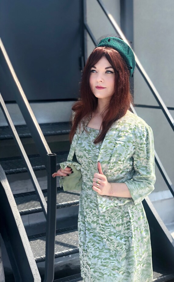 Jet Set in Emerald 60s Dress and Bolero - Gem