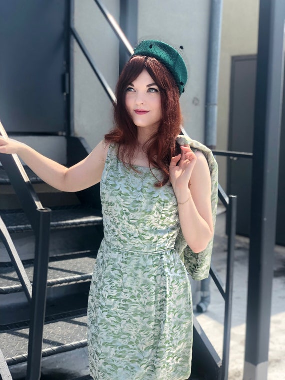 Jet Set in Emerald 60s Dress and Bolero - Gem