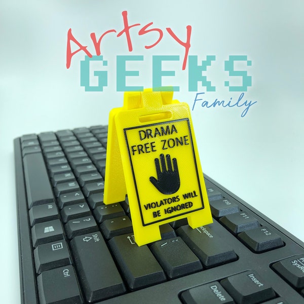 Drama Free Zone Sign - Etsy