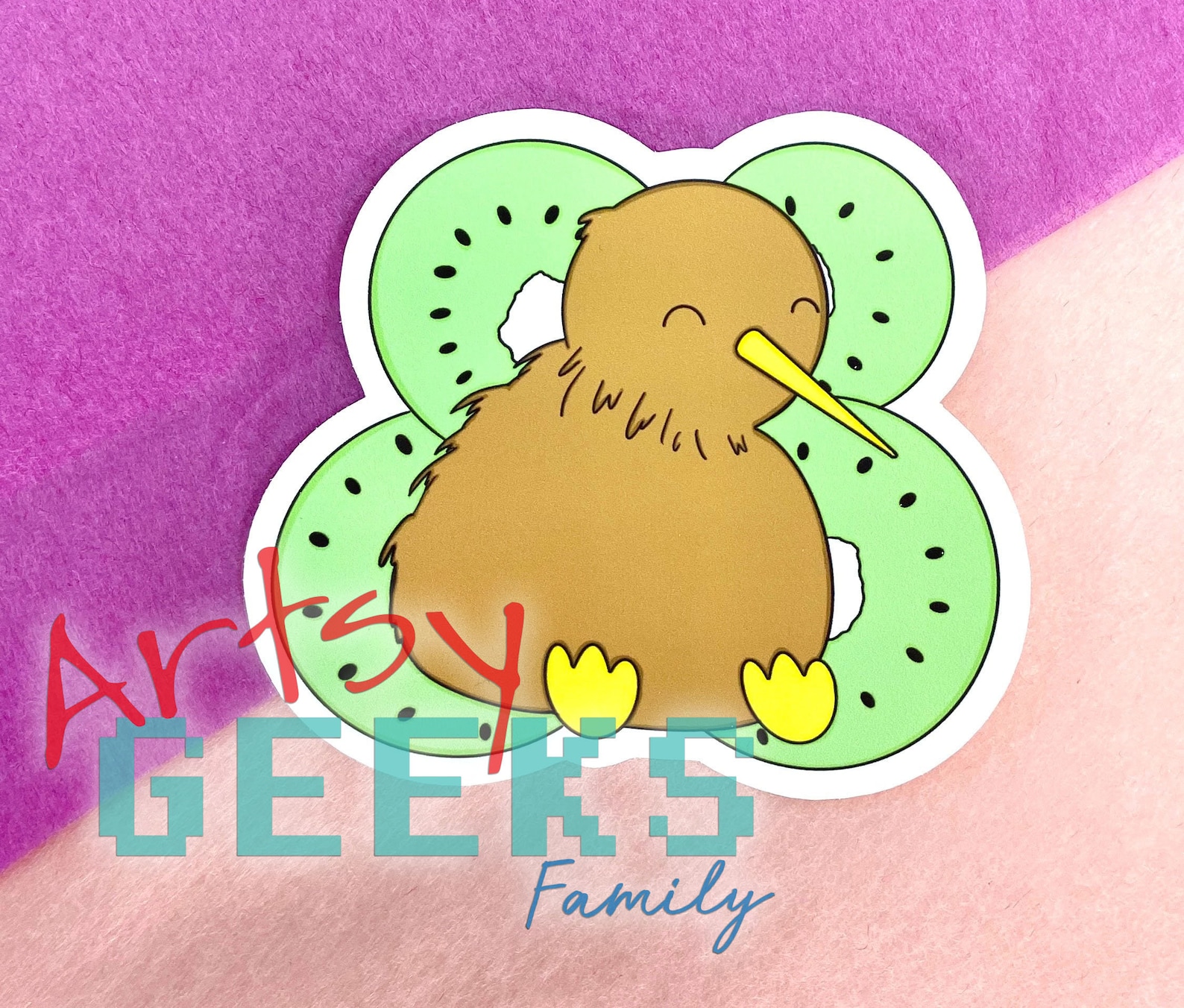 Kiwi Sticker/ Water Proof Matte/ Kawaii Sticker/ Cute Sticker/ Water ...