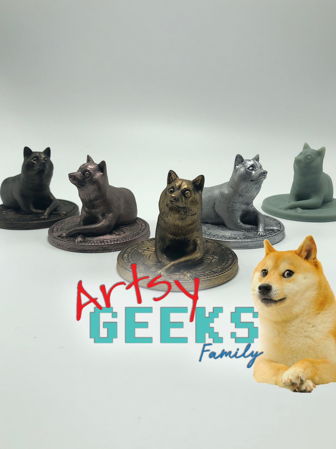 Dogecoin - Doge - Figurine - 3D Printed - Etsy