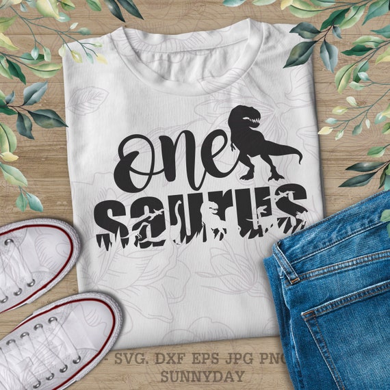 One A Saurus Svg File1 St Birthdaydxf Silhouette Print Vinyl | Etsy