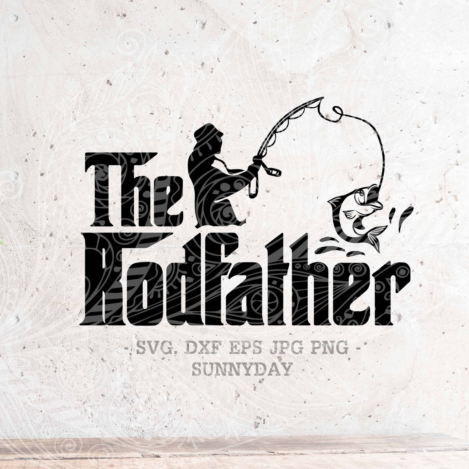 The Rodfather Svg,fishing Rod,fishing Dad Svg,reel Cool Svg File,dxf ...