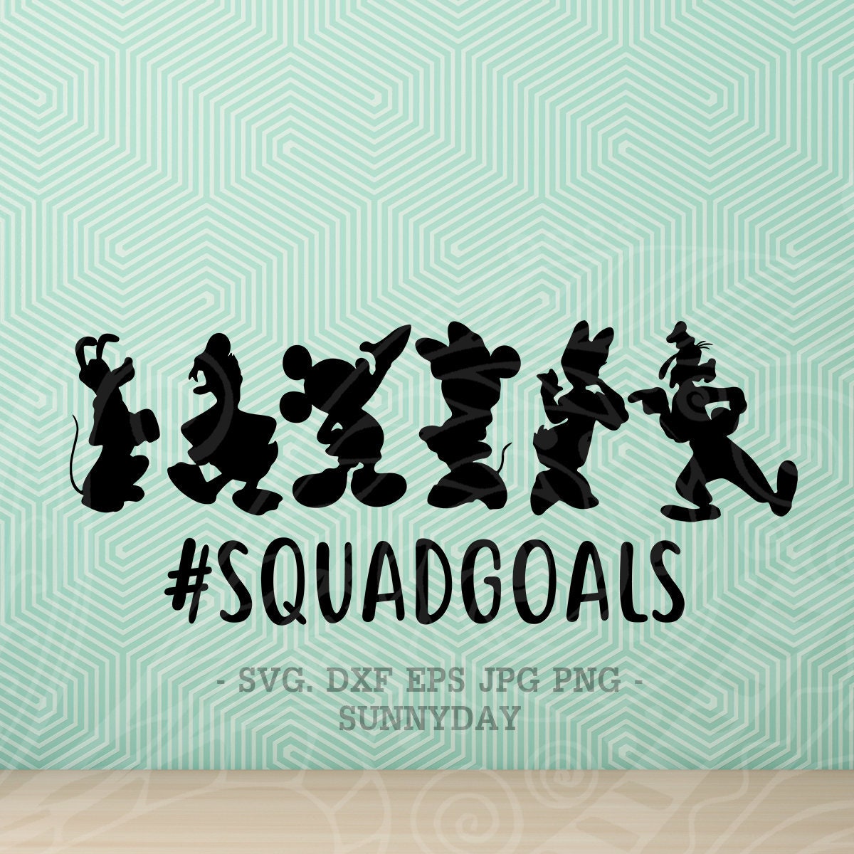 Squad Goals SVG, Mickey Mouse #squadgoals SVG File DXF Silhouette Print ...
